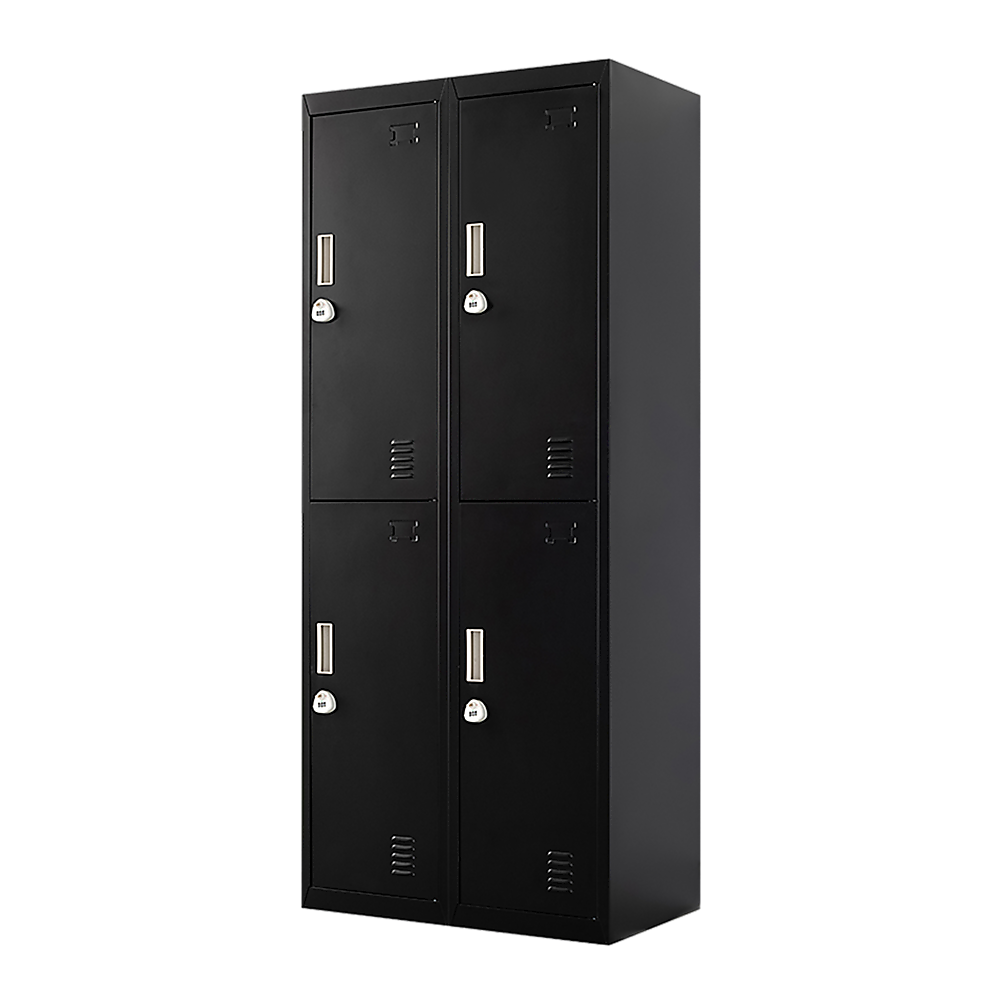 Four-Door Storage Locker for Office & Gym with 3-Digit Combination Lock