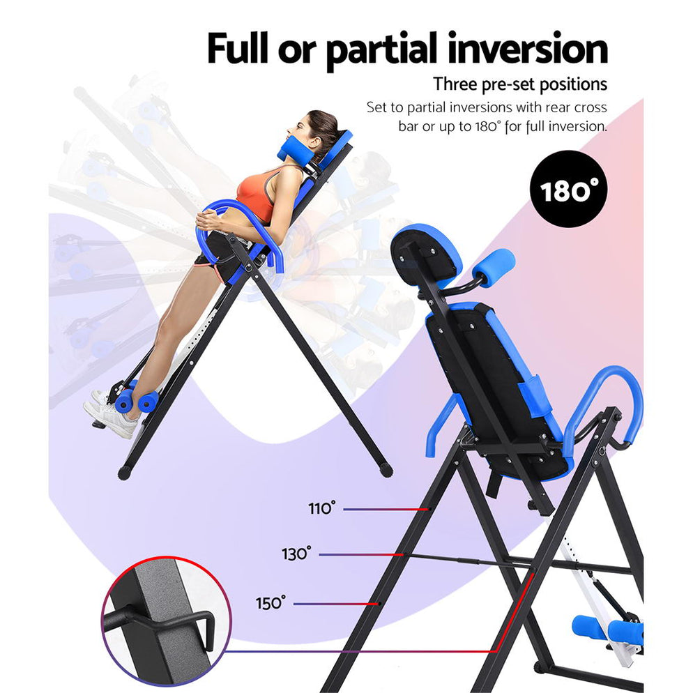Everfit Gravity Inversion Table Foldable Stretcher Inverter Home Gym F