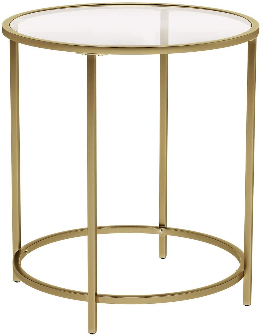 Elegant Gold Round Side Table: Timeless Luxury