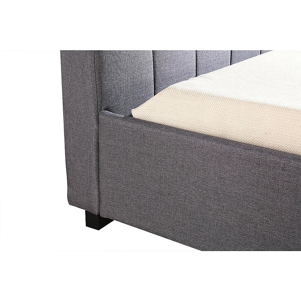 King Single Fabric Bed Frame by Palermo | Single Bedding Frame in Linen
